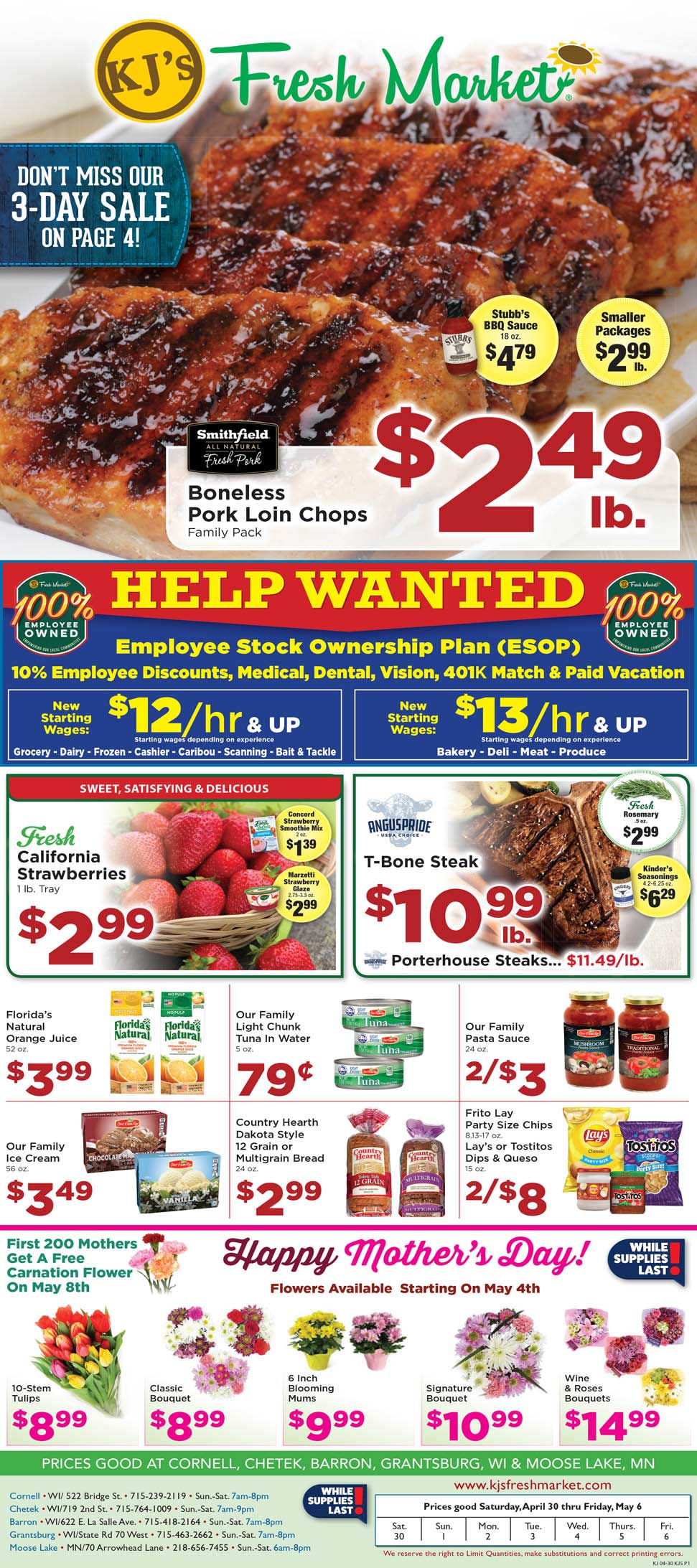KJ's Fresh Market - Barron Weekly Ad