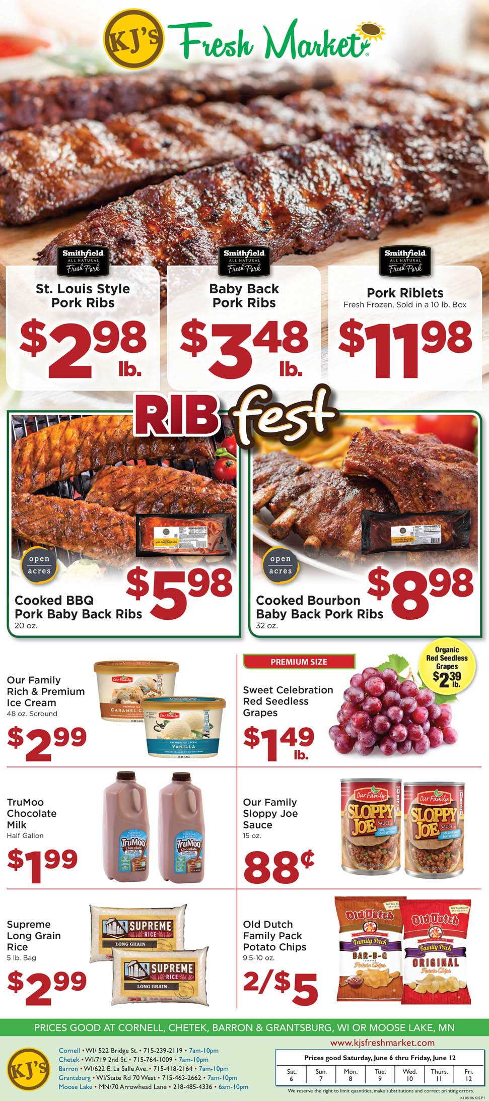 KJ's Fresh Market - Barron Weekly Ad