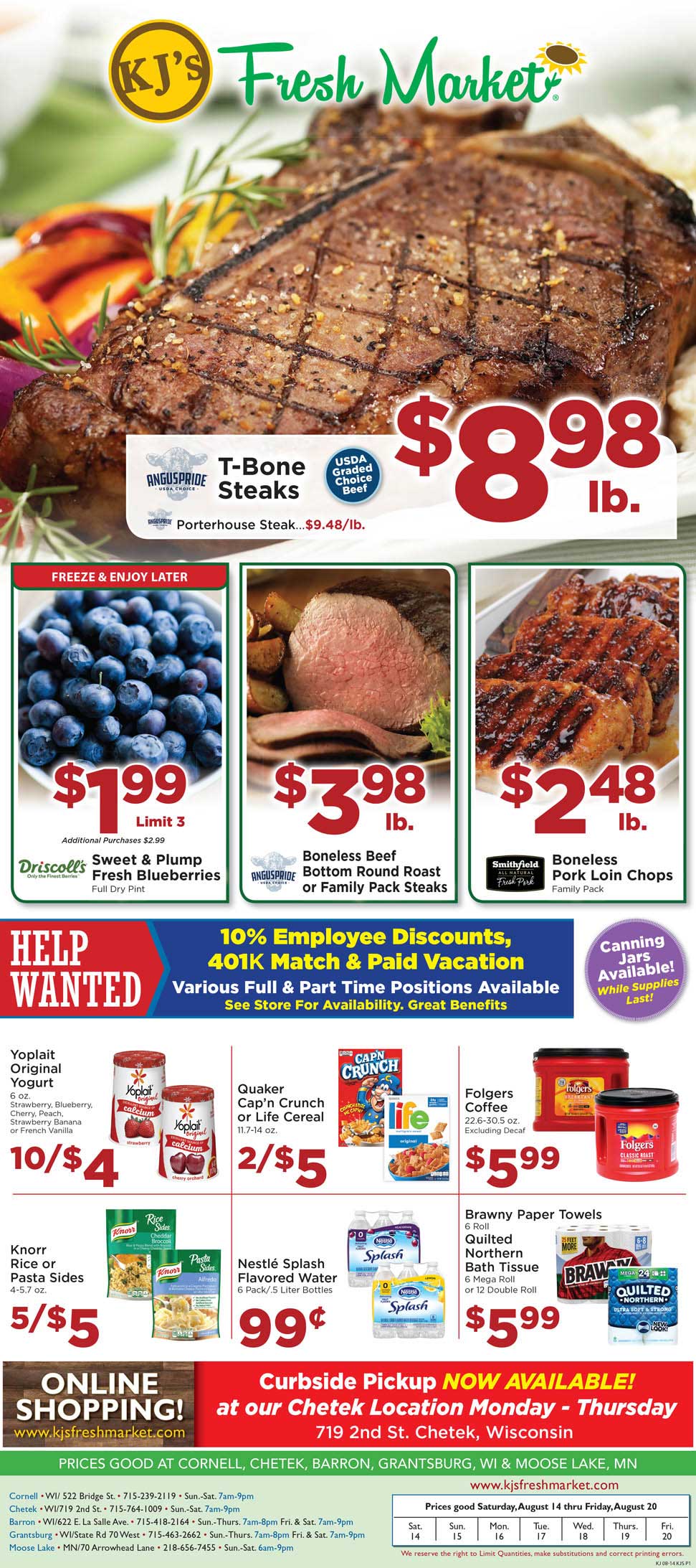KJ's Fresh Market - Barron Weekly Ad