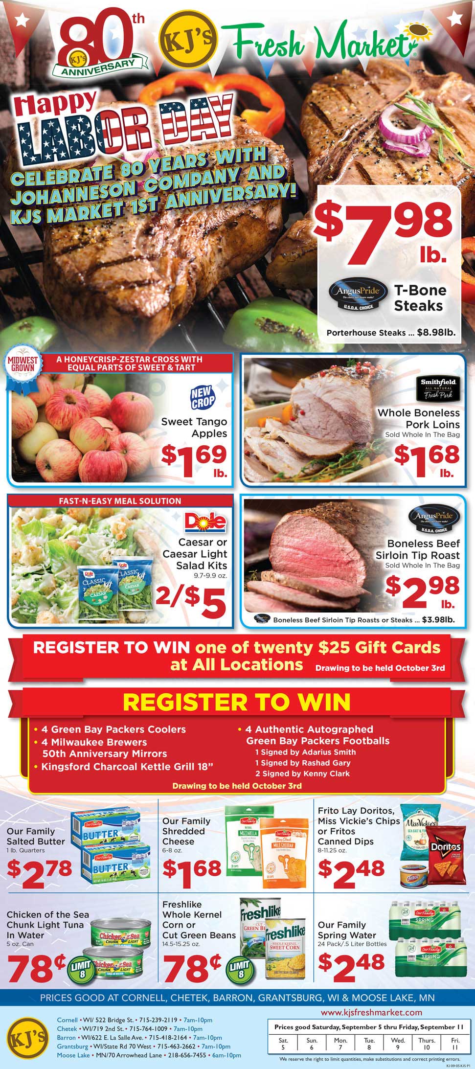 KJ's Fresh Market - Barron Weekly Ad