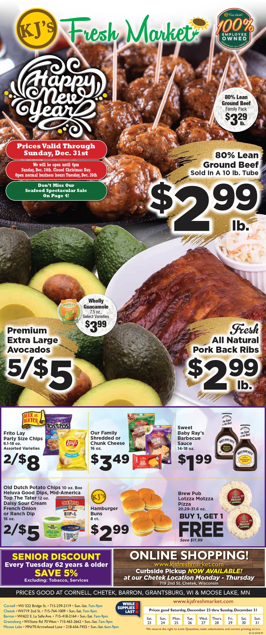 KJ's Fresh Market - Barron Weekly Ad